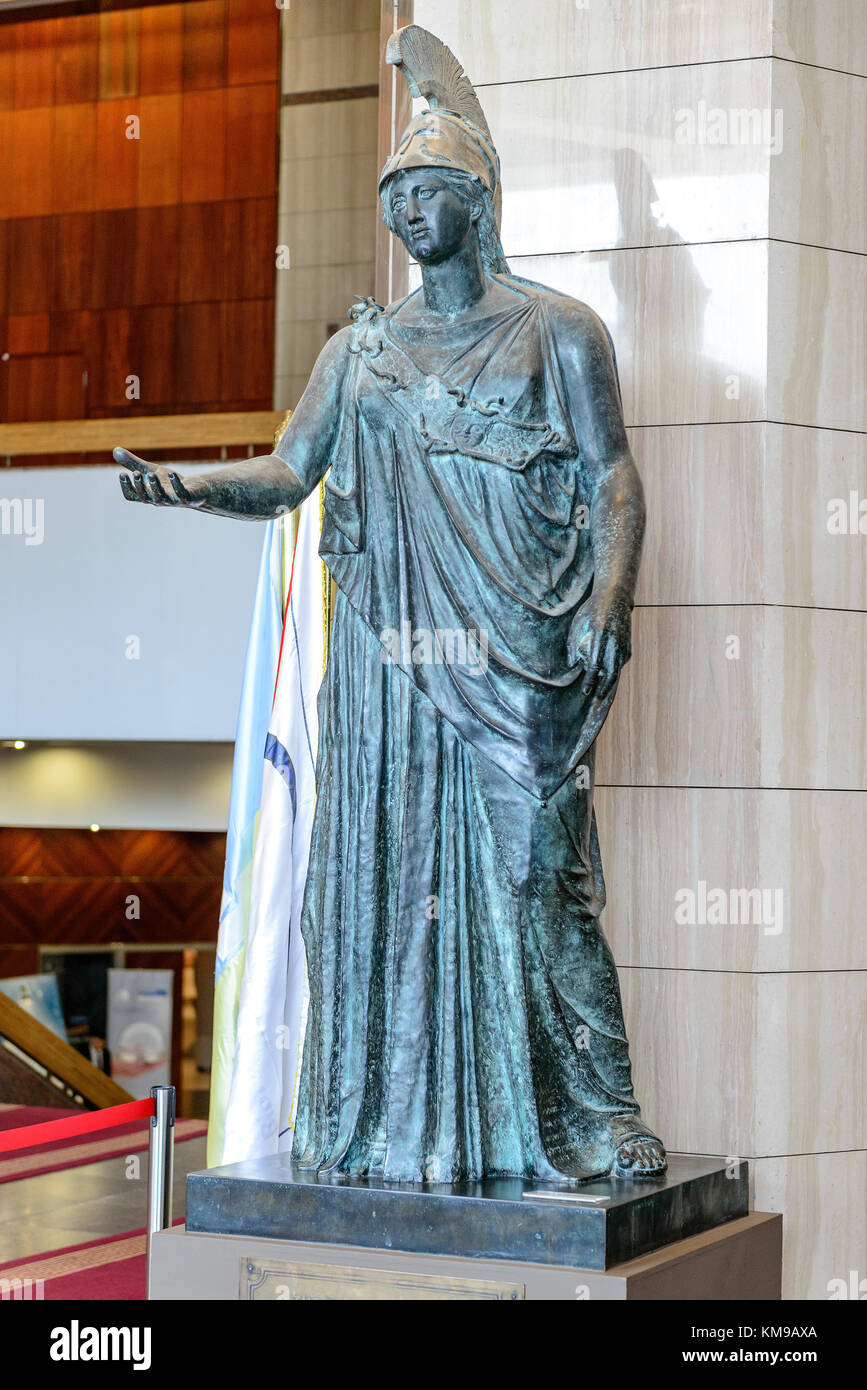 Statue of Athena, The Ancient Goddess of Wisdom and Knowledge Stock ...