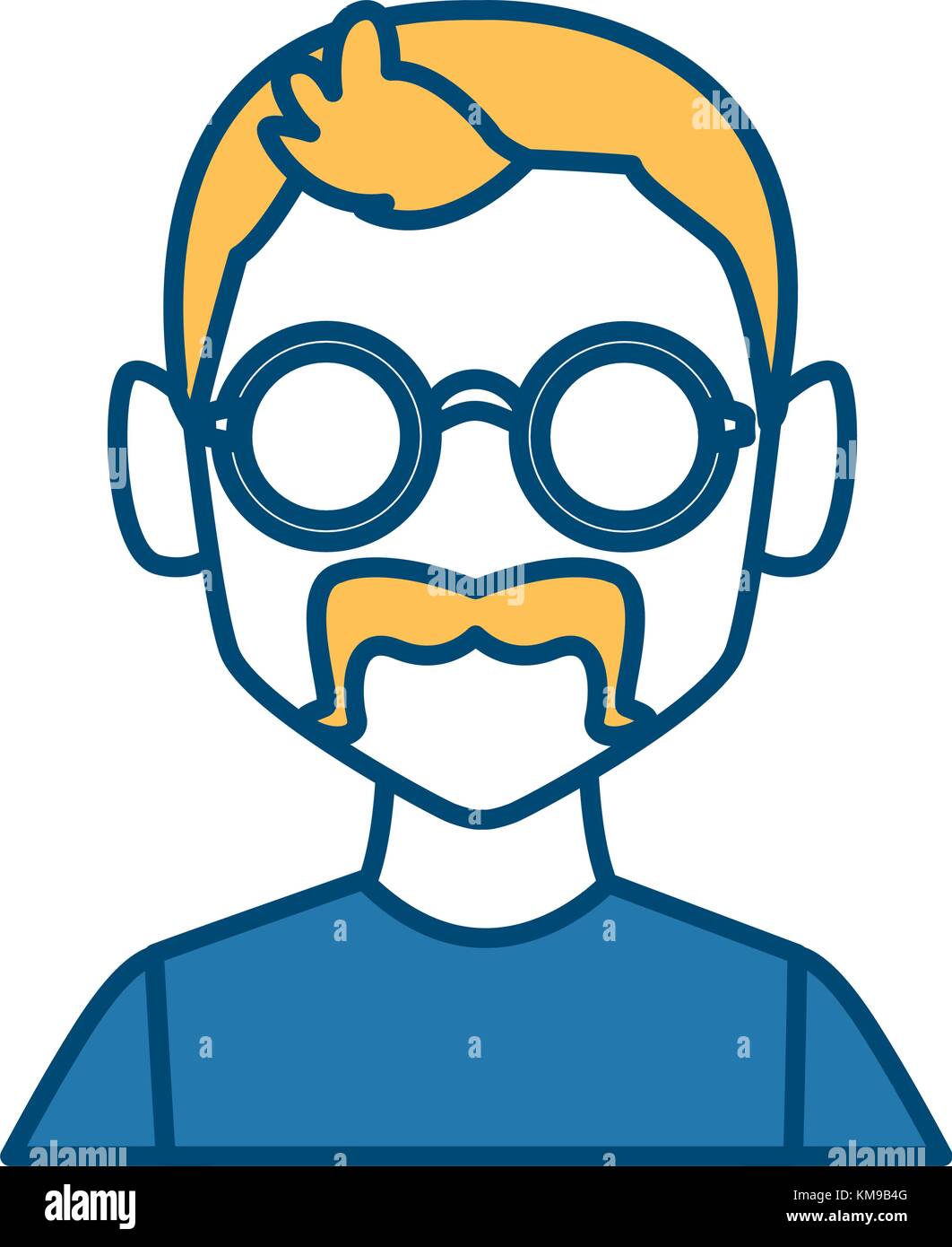 Geek man with round frame glasses Stock Vector Image & Art - Alamy