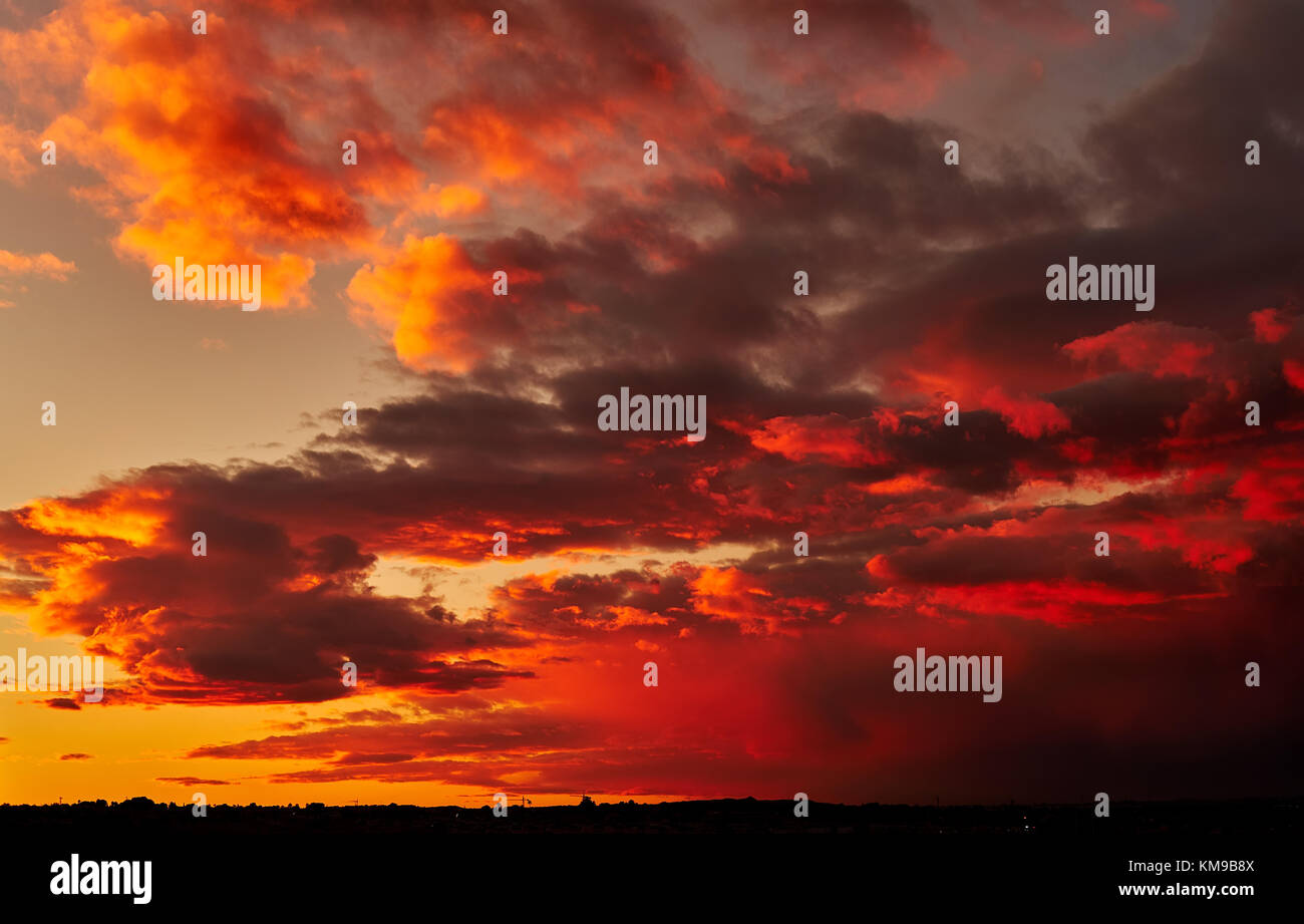 Beautiful bright sunset Stock Photo - Alamy