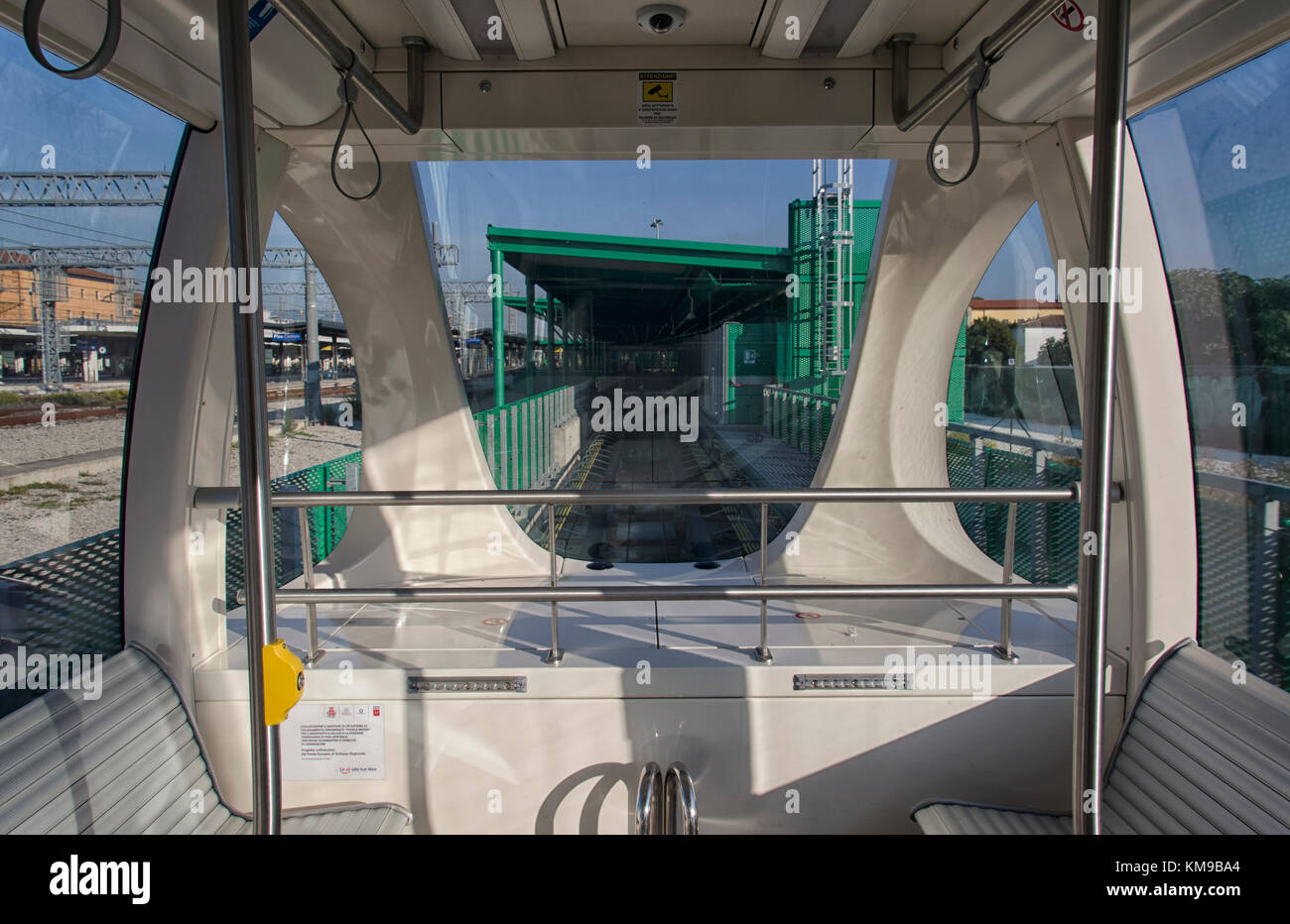 View of tube train entering at the station Stock Photo - Alamy