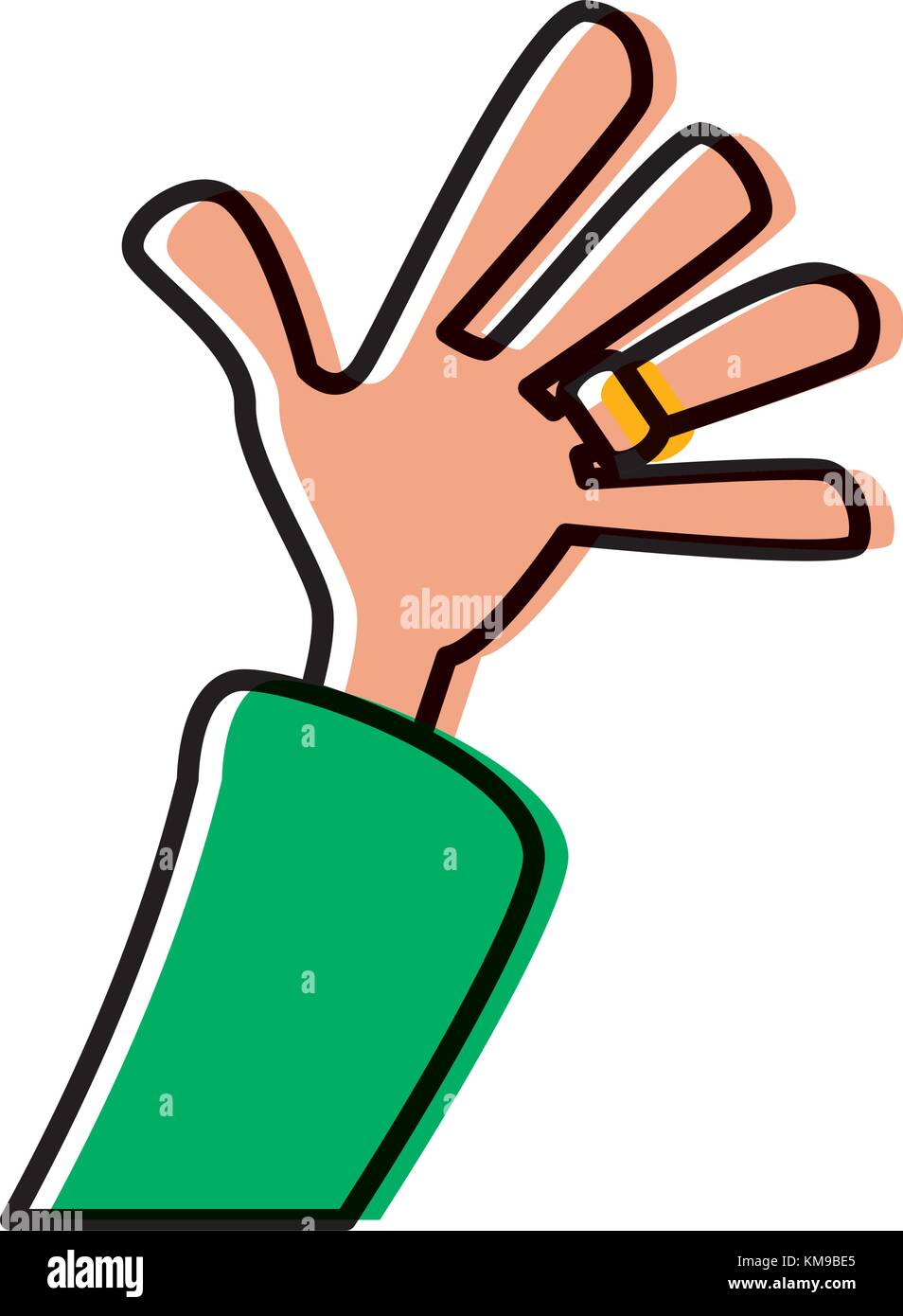 Hand cartoon isolated Stock Vector Image & Art - Alamy