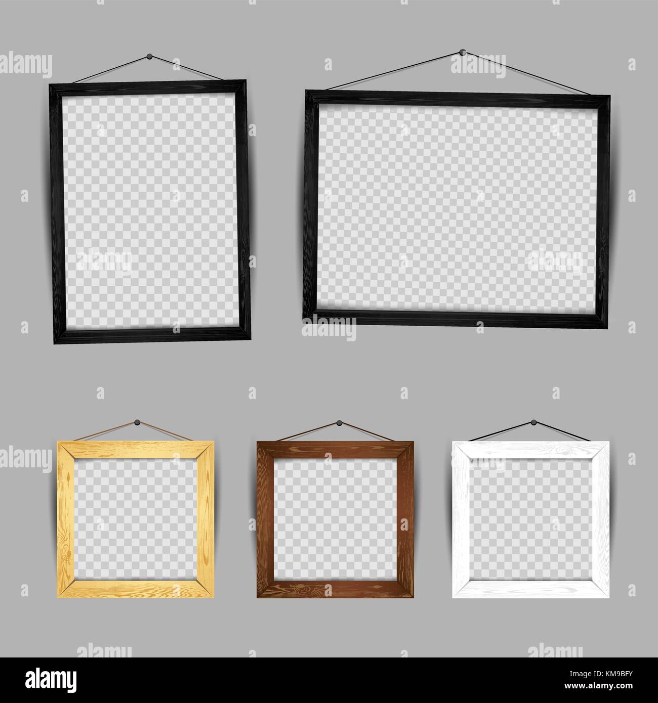 Wooden frame gallery set Stock Vector Image & Art - Alamy