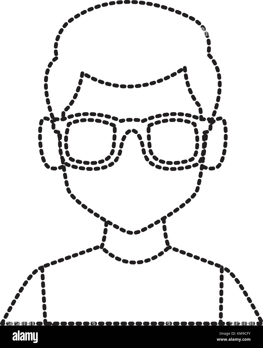 Geek man with glasses Stock Vector Image & Art - Alamy