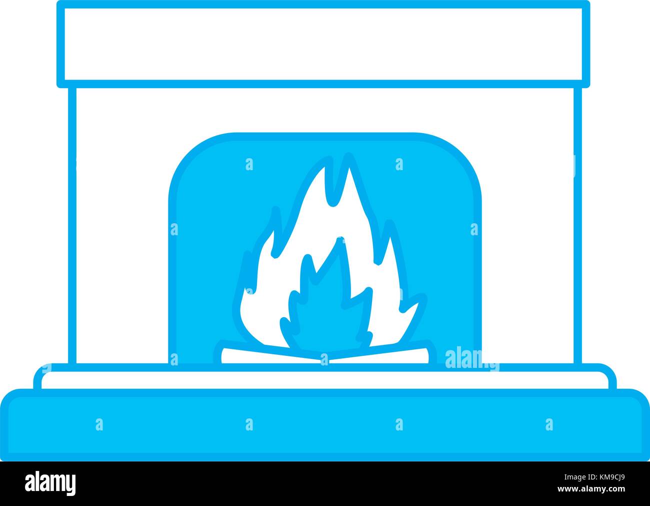 Roof white chimney blue Stock Vector Images - Alamy