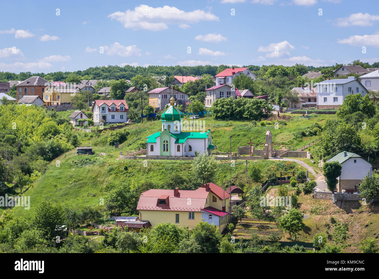 Aerial view from castle with Intercession of the Blessed Virgin Mary ...