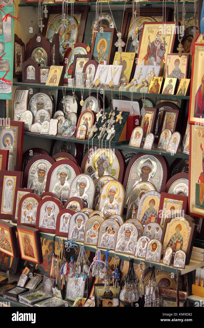 Souvenir orthodox icons in hi-res stock photography and images - Alamy