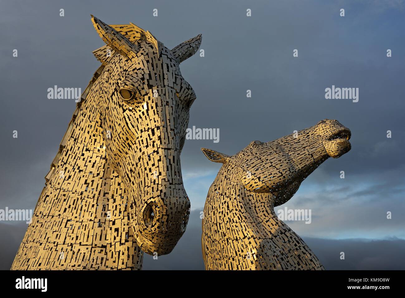 The Kelpies at Sunset Stock Photo - Alamy