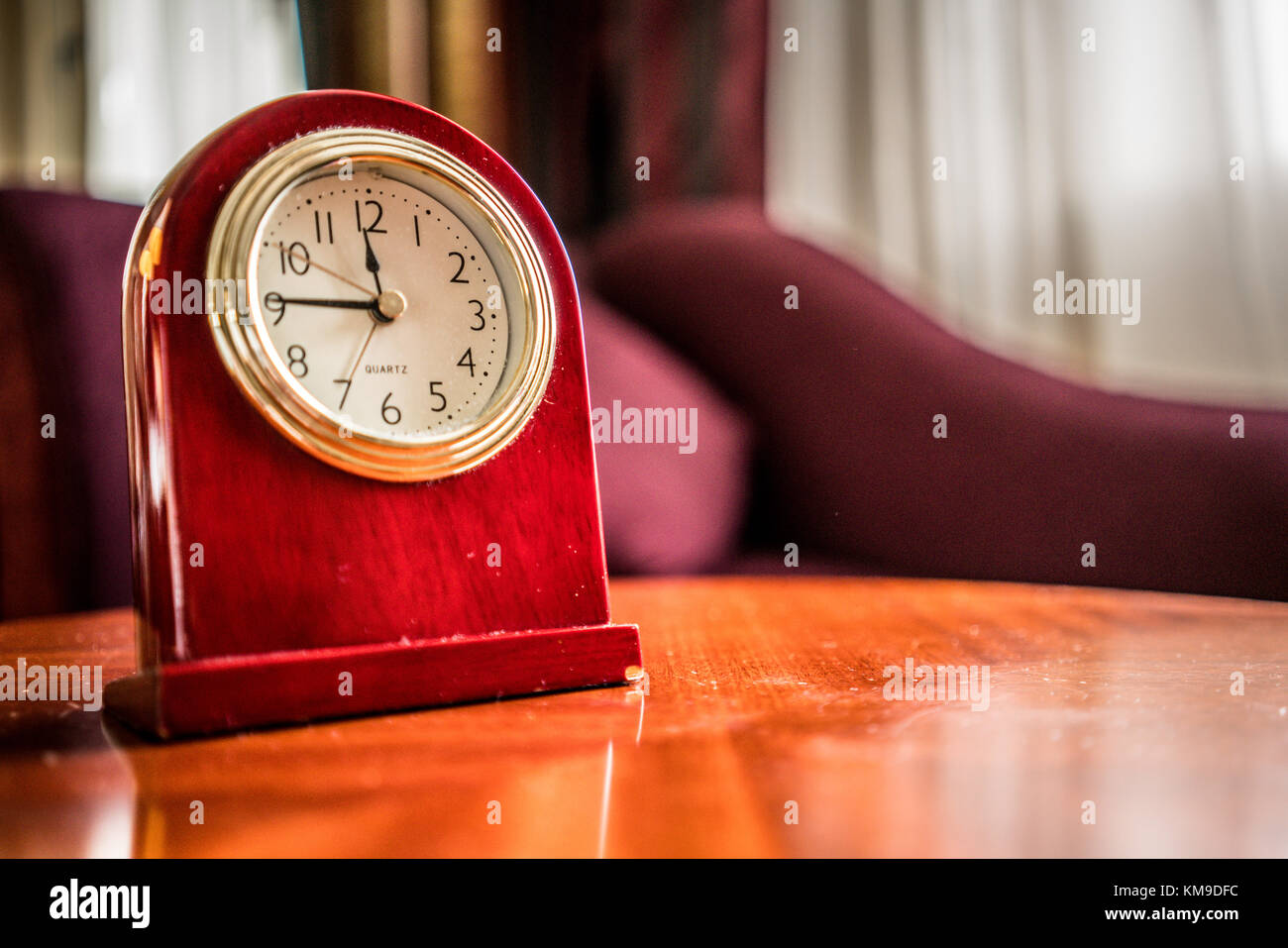Old Fashioned wooden clock in boudoir vintage style ambiance - time ...