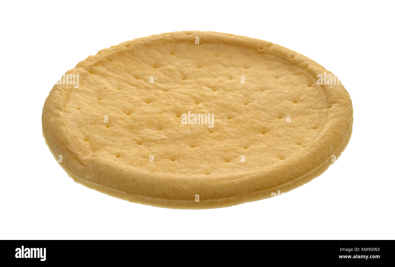A small ready made deep dish pizza crust isolated on a white background ...