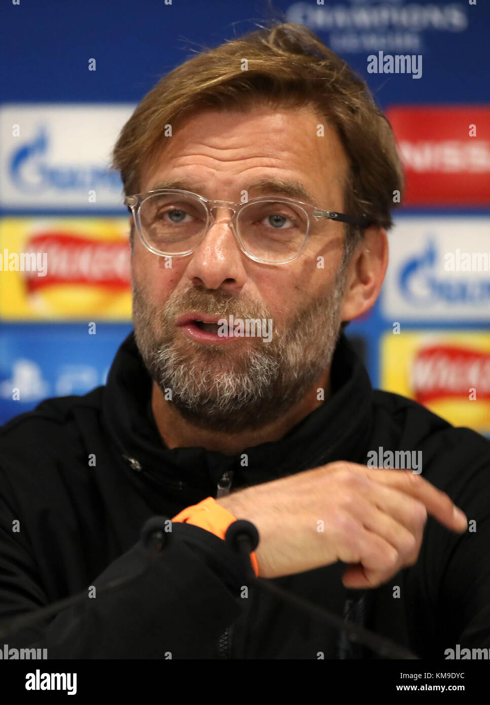 Liverpool manager Jurgen Klopp during a press conference at Anfield ...