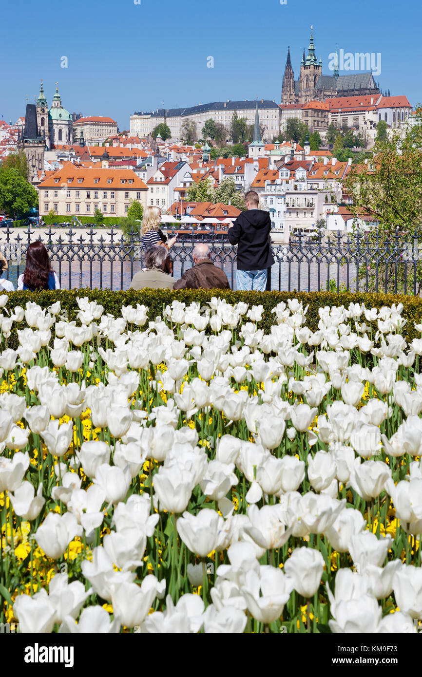 Krizovnicke square, Lesser Town, st. Vitus cathedral and Prague Castle ...