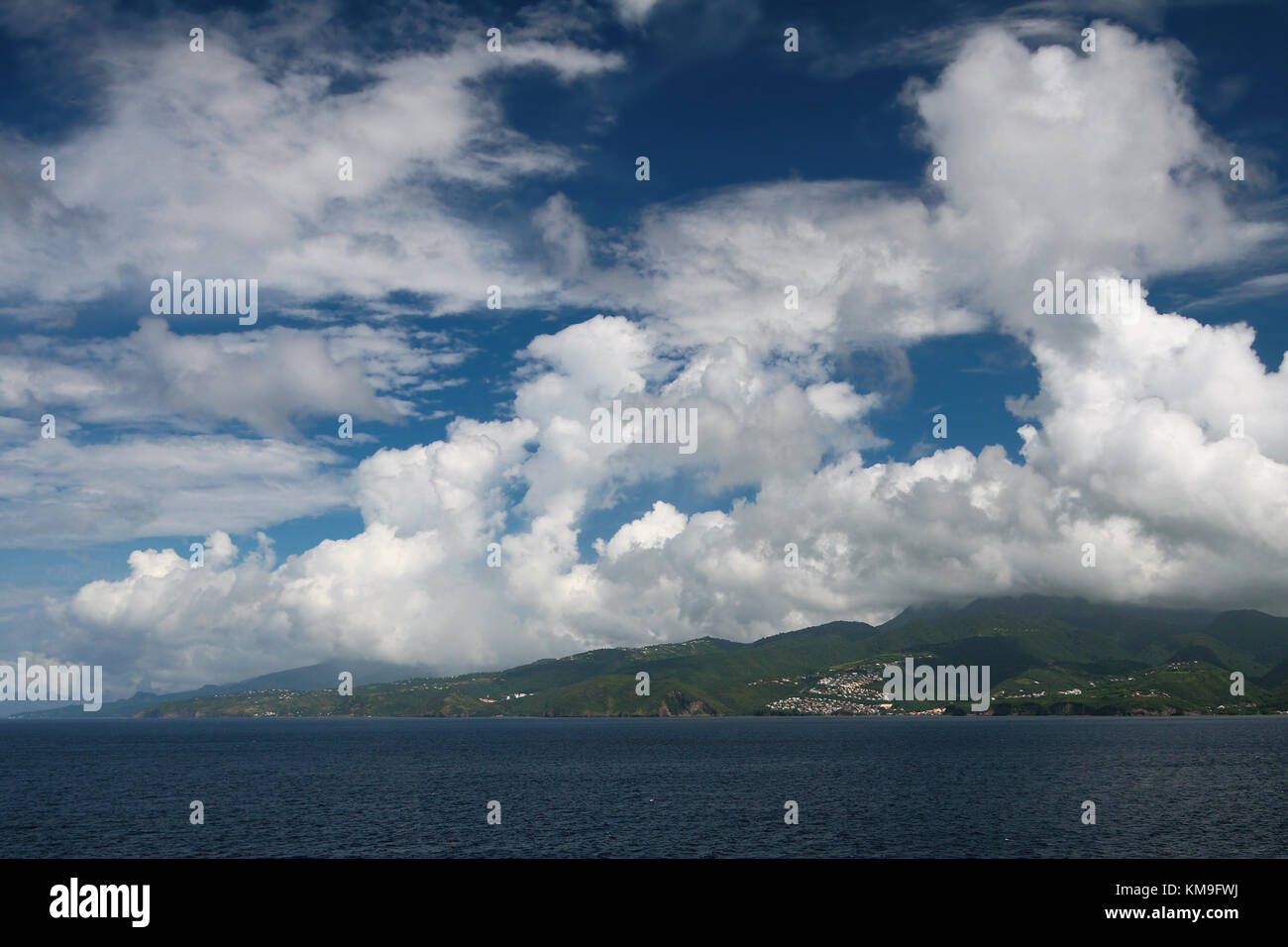 Clouds over tropical island. Martinique Stock Photo - Alamy