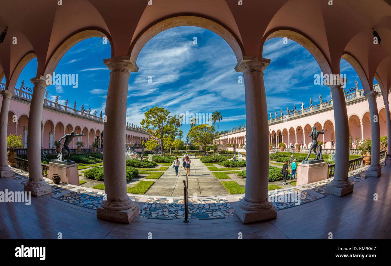 The Courtyard at The John and Mable Ringling Museum of Art in Sarasota ...