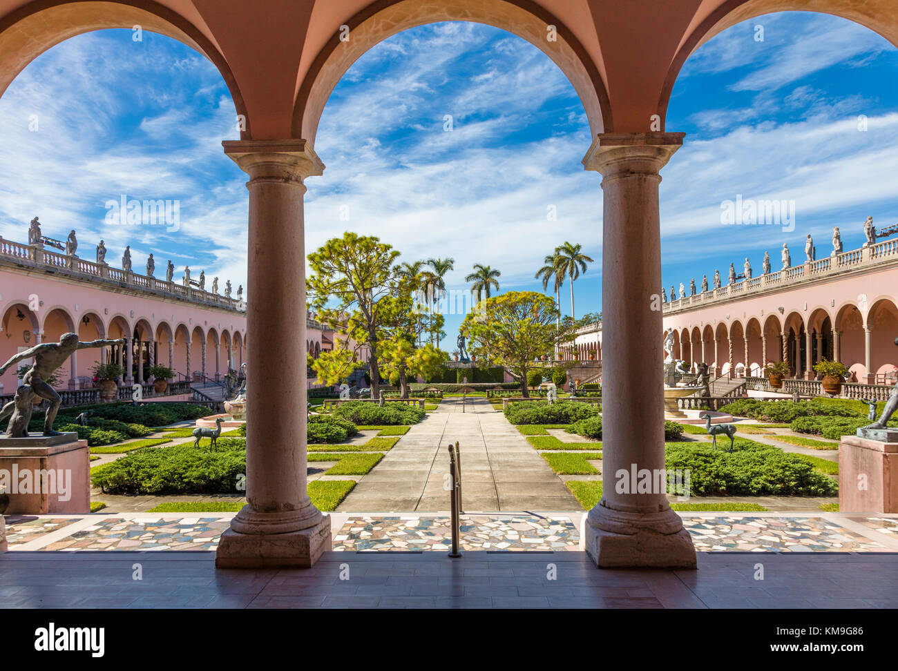 The Courtyard at The John and Mable Ringling Museum of Art in Sarasota ...