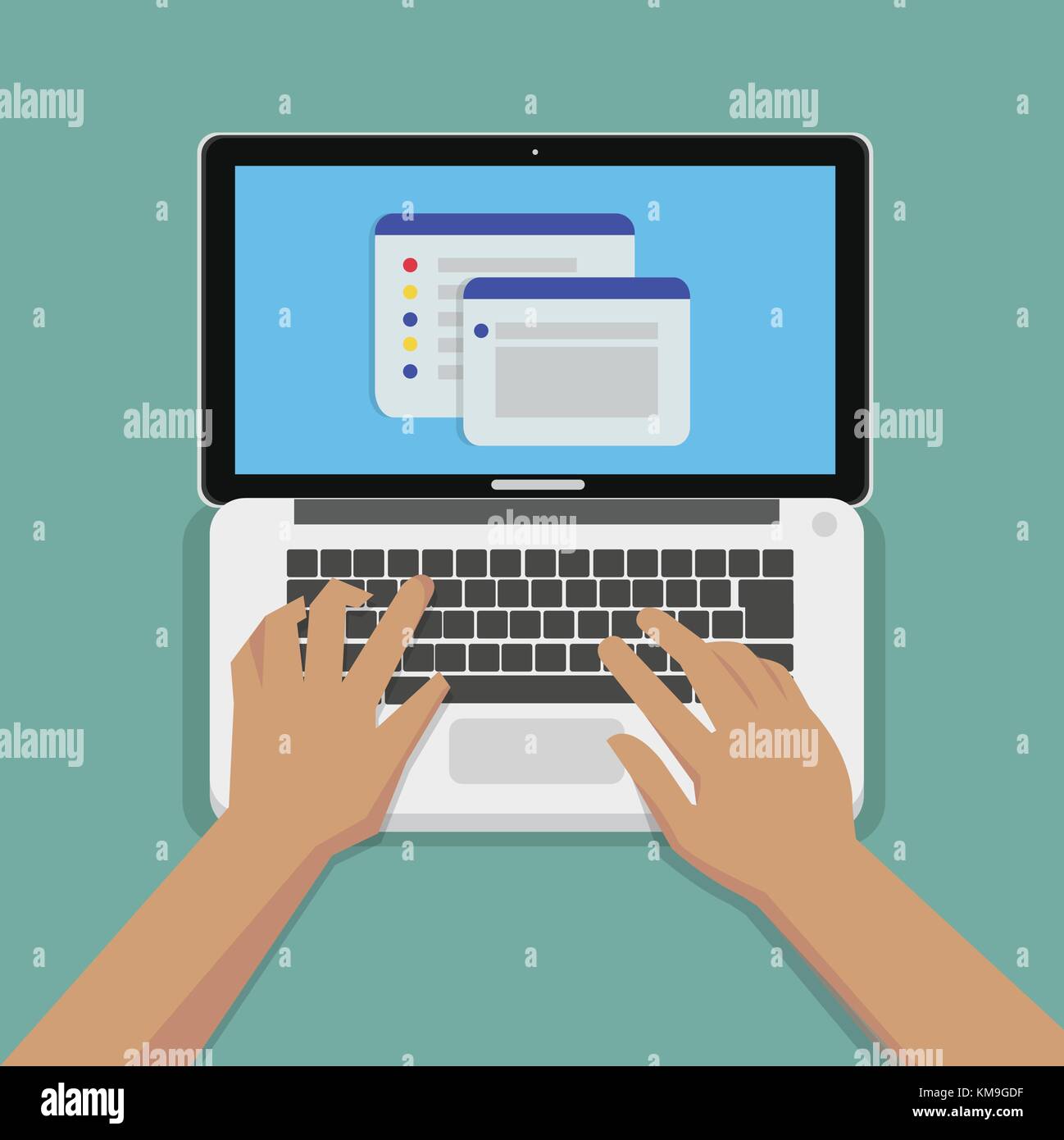 Man Typing Cartoon Stock Vector Images Alamy