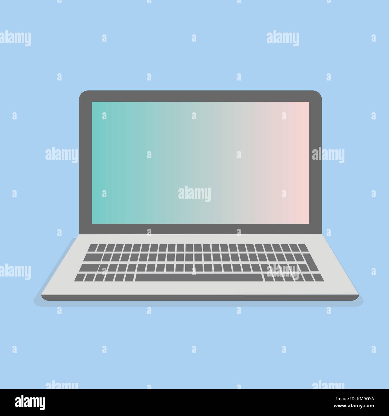 Computer with keyboard tab and pastel screen vector.Laptop new series ...