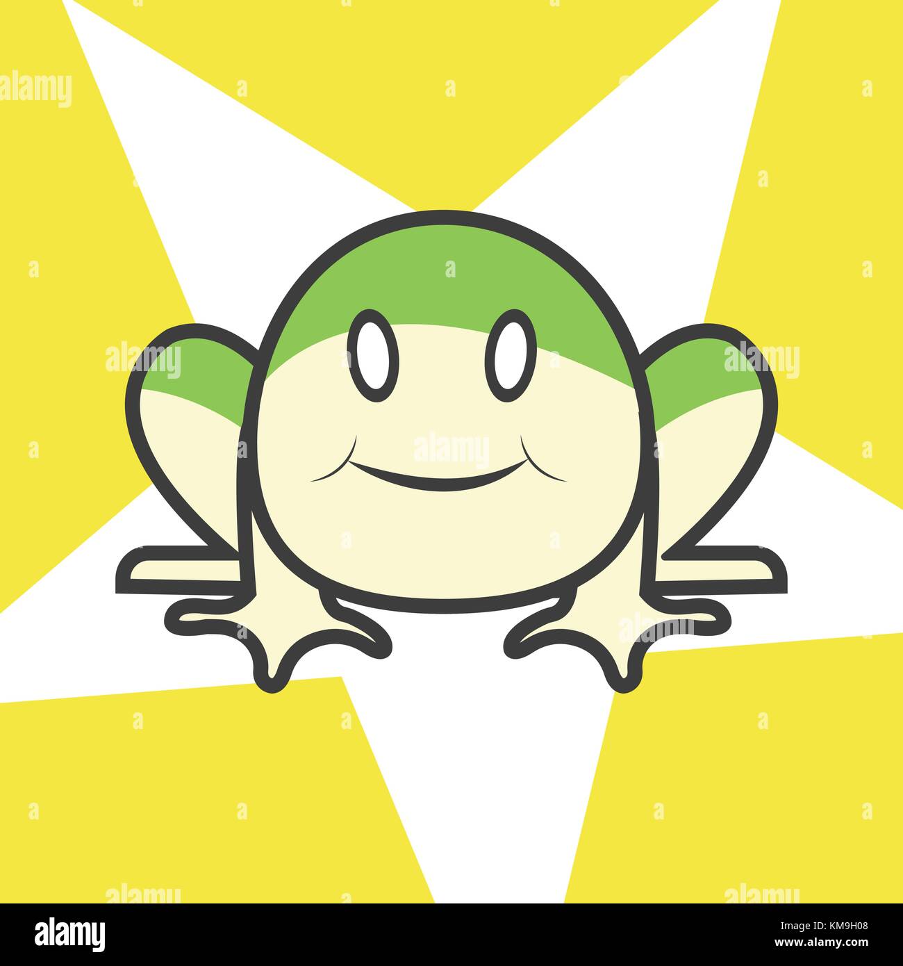 Cute frog cartoon with star on background.Lovely Toad character design ...