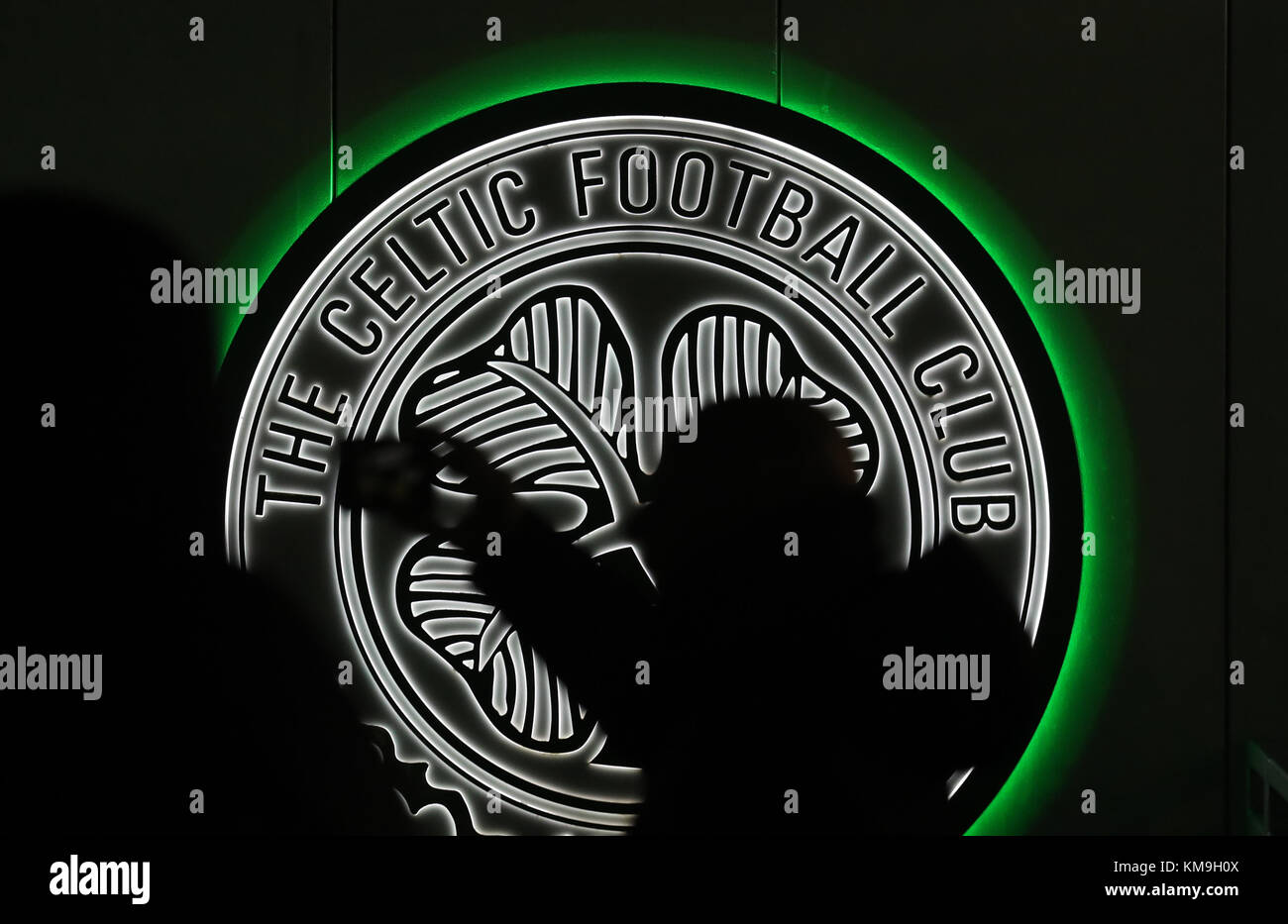 General view of the Celtic badge before the UEFA Champions League match ...
