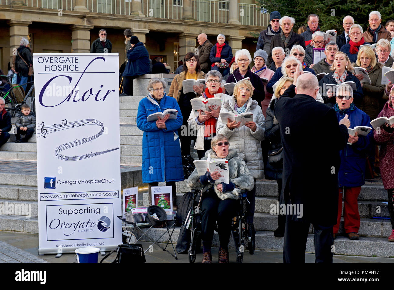 Choir raising money for Overgate Hospice, in the Piece Hall, Halifax ...
