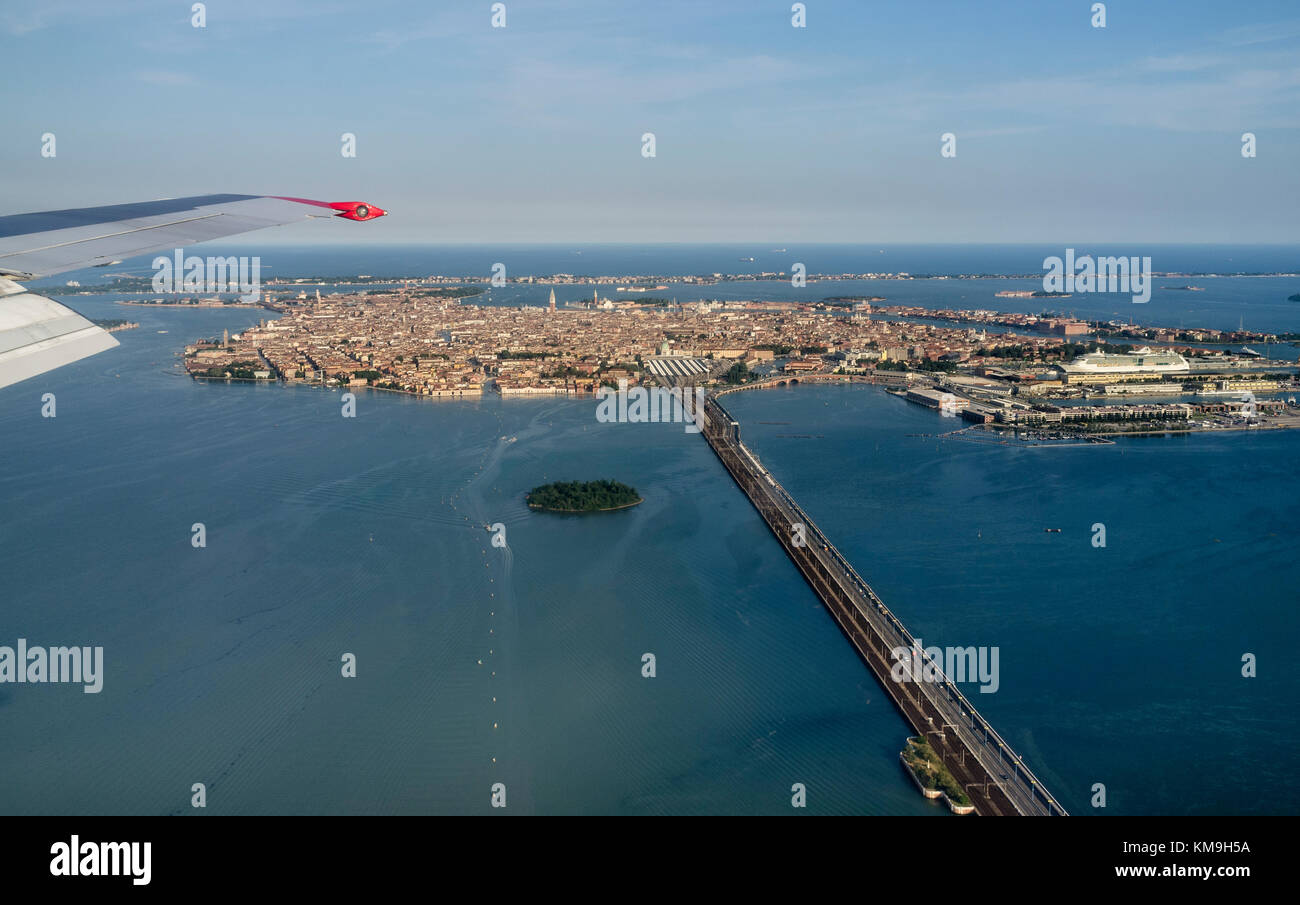 Aerial view of Venice and Venice Lagoon Stock Photo - Alamy