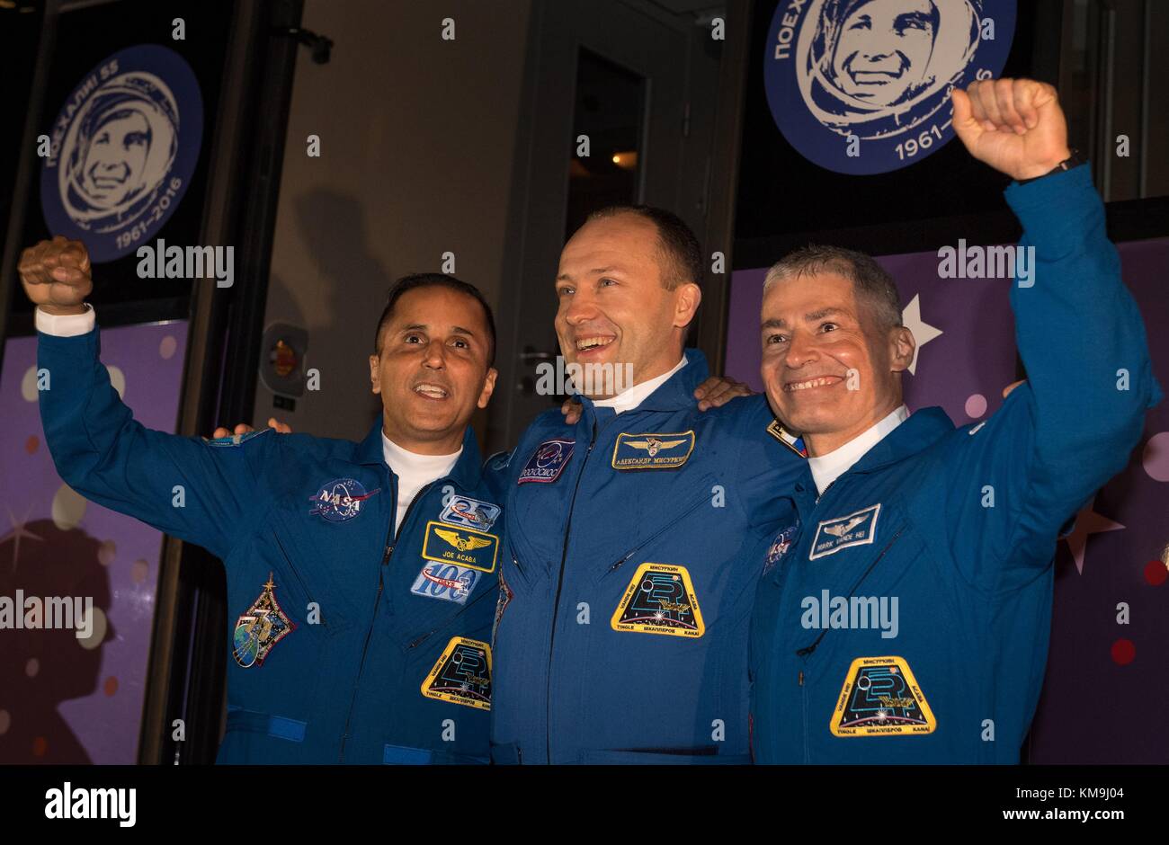 NASA International Space Station Expedition 53 prime crew members (L-R ...