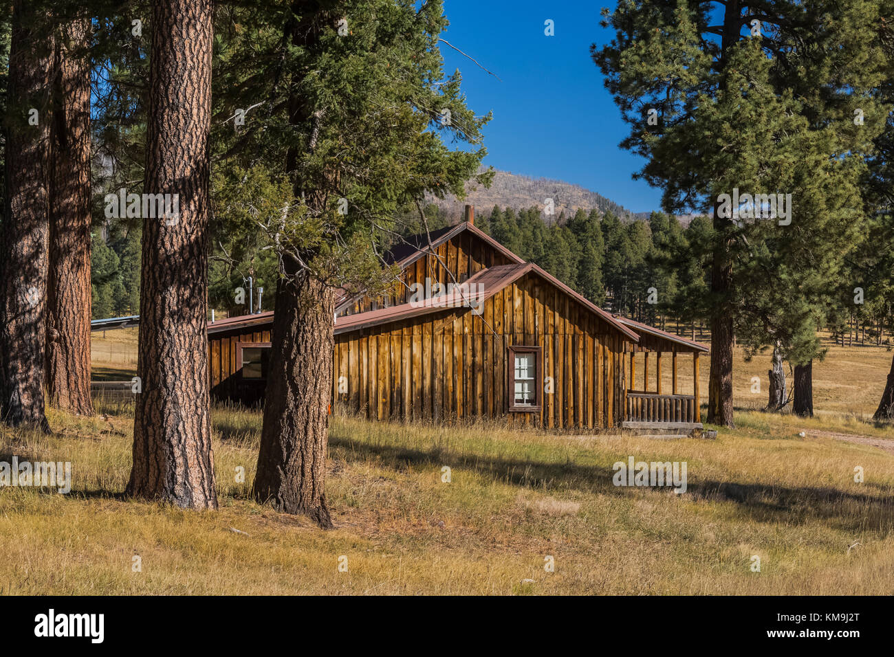 Historic ranch building in Valles Grande within Valles Caldera National ...