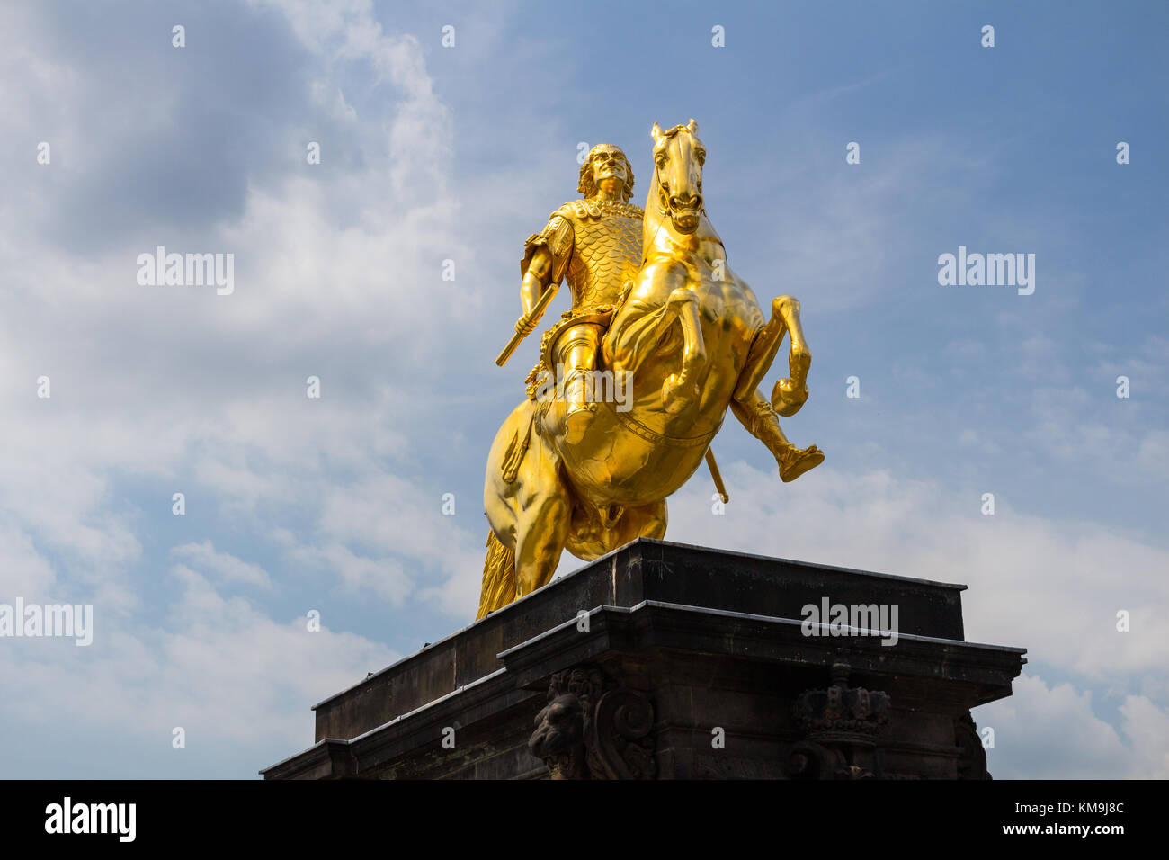 Golden rider statue august strong hi-res stock photography and images ...
