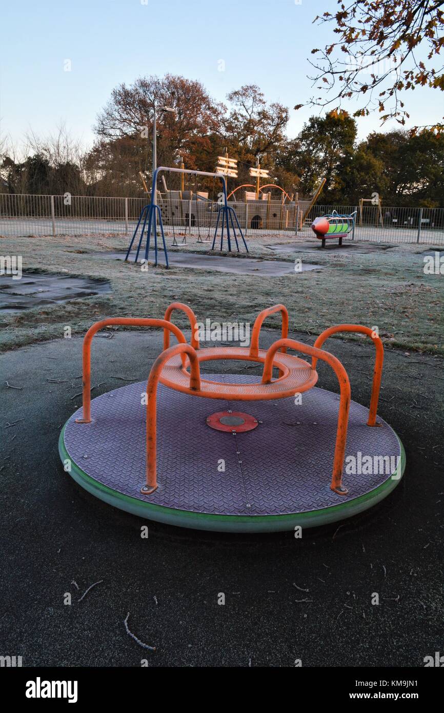 Roundabout in playground hi-res stock photography and images - Alamy