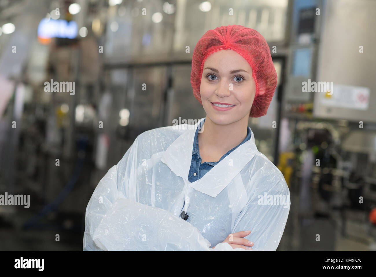 Portrait of female factory worker Stock Photo - Alamy