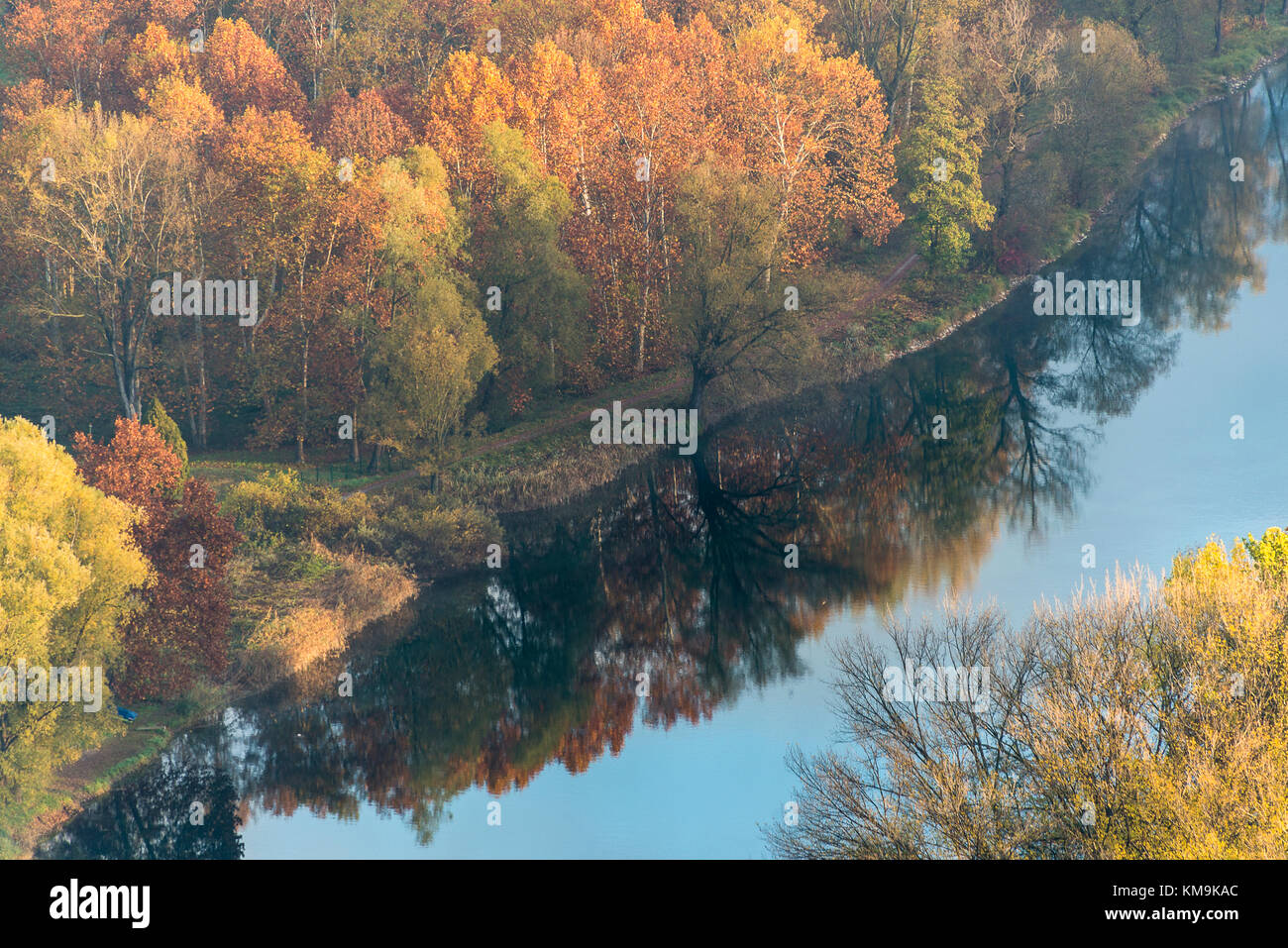 dawn over the River Adda in an autumnal morning Stock Photo - Alamy