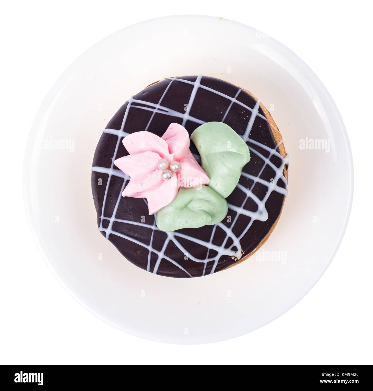 Biscuit bush cake on white. Studio Photo Stock Photo - Alamy