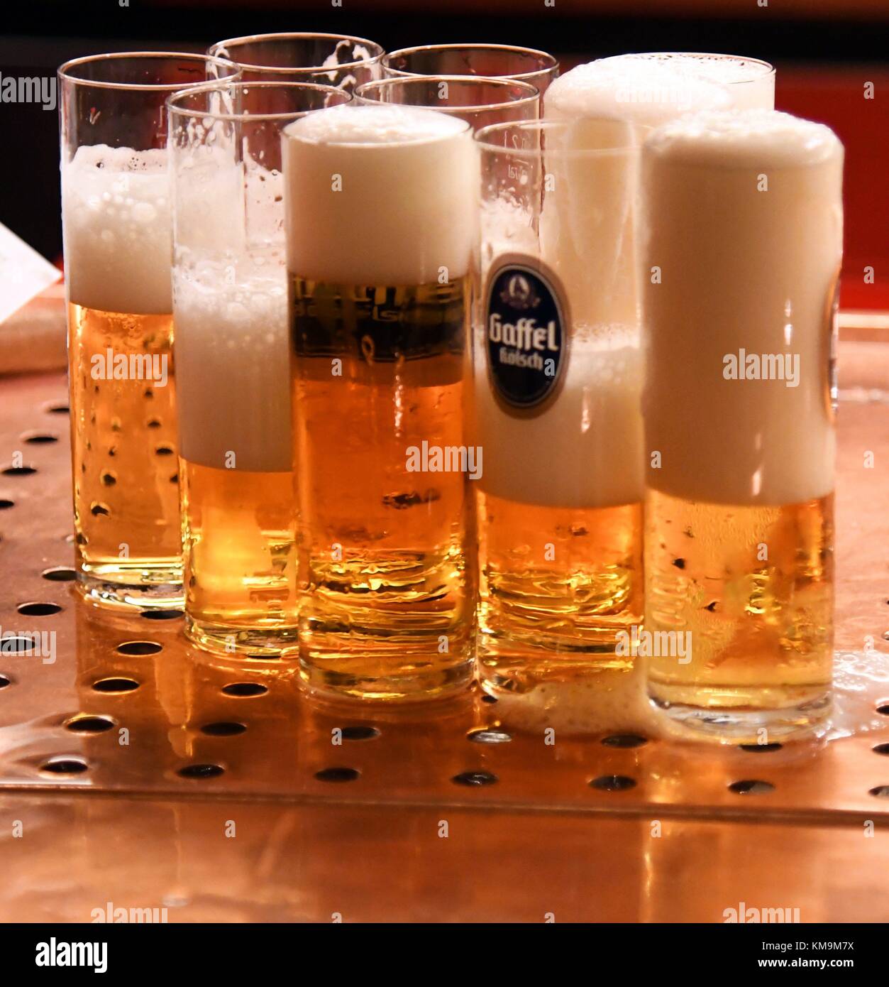 freshly tapped beer in a brewera, Cologne , Oct.. 1, 2017 | usage ...