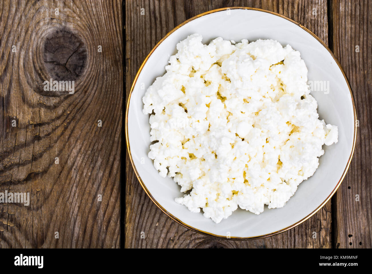 Fresh homemade cottage cheese in white bowl. Studio Photo Stock Photo ...