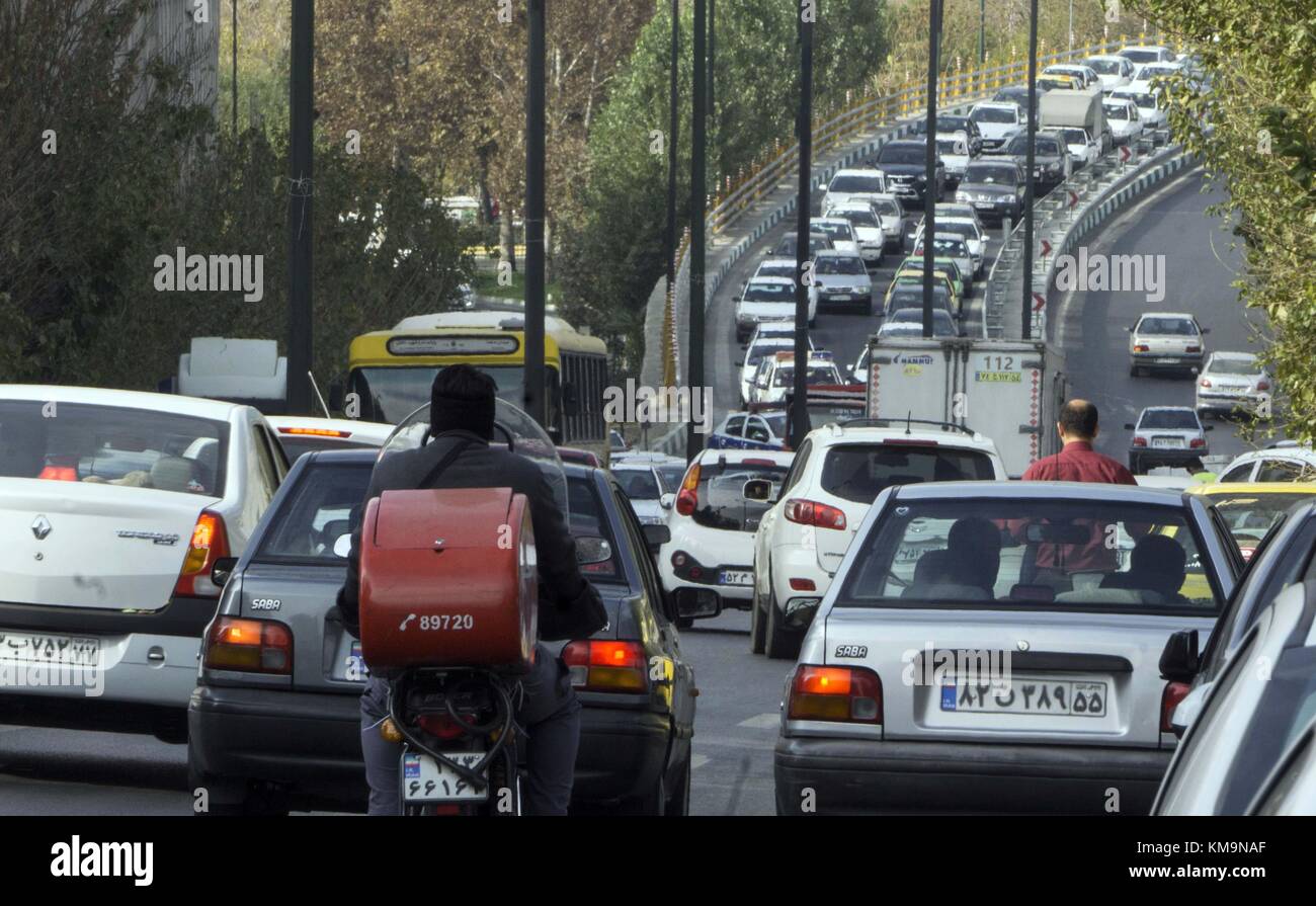Traffic jam in Tehran, 22 November 2017. | usage worldwide Stock Photo ...