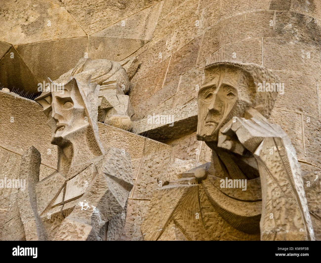 Passion Facade, Sagrada Familia, Barcelona, Catalonia, Spain Stock ...
