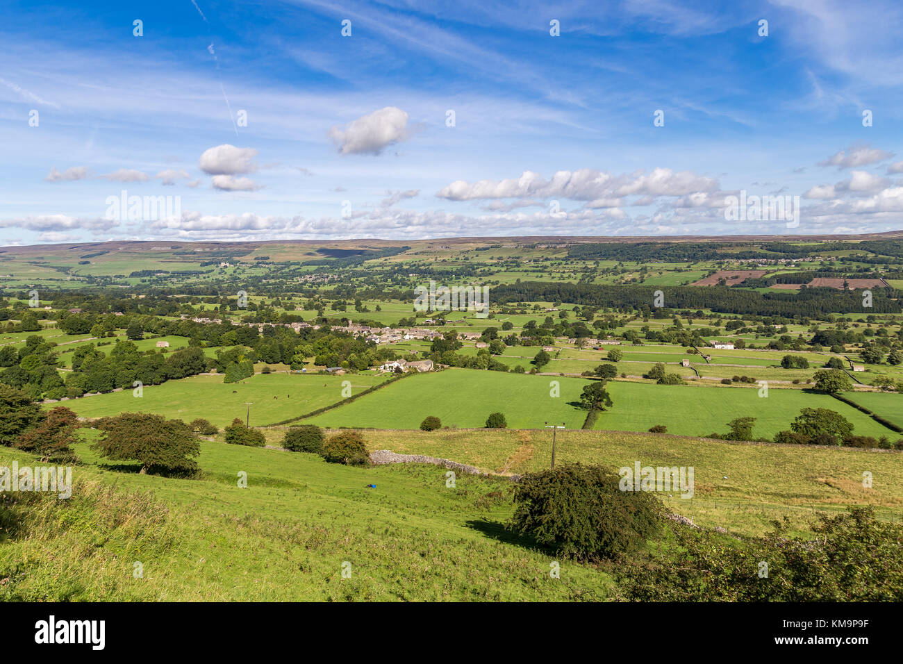 Yorkshire Dales landscape near West Witton, North Yorkshire, England ...