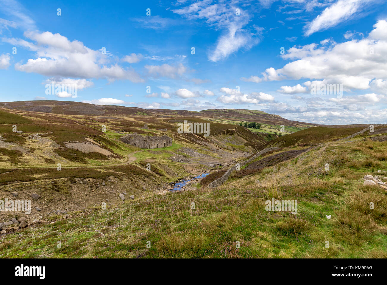 Yorkshire Dales landscape near Surrender Bridge, between Feetham and ...