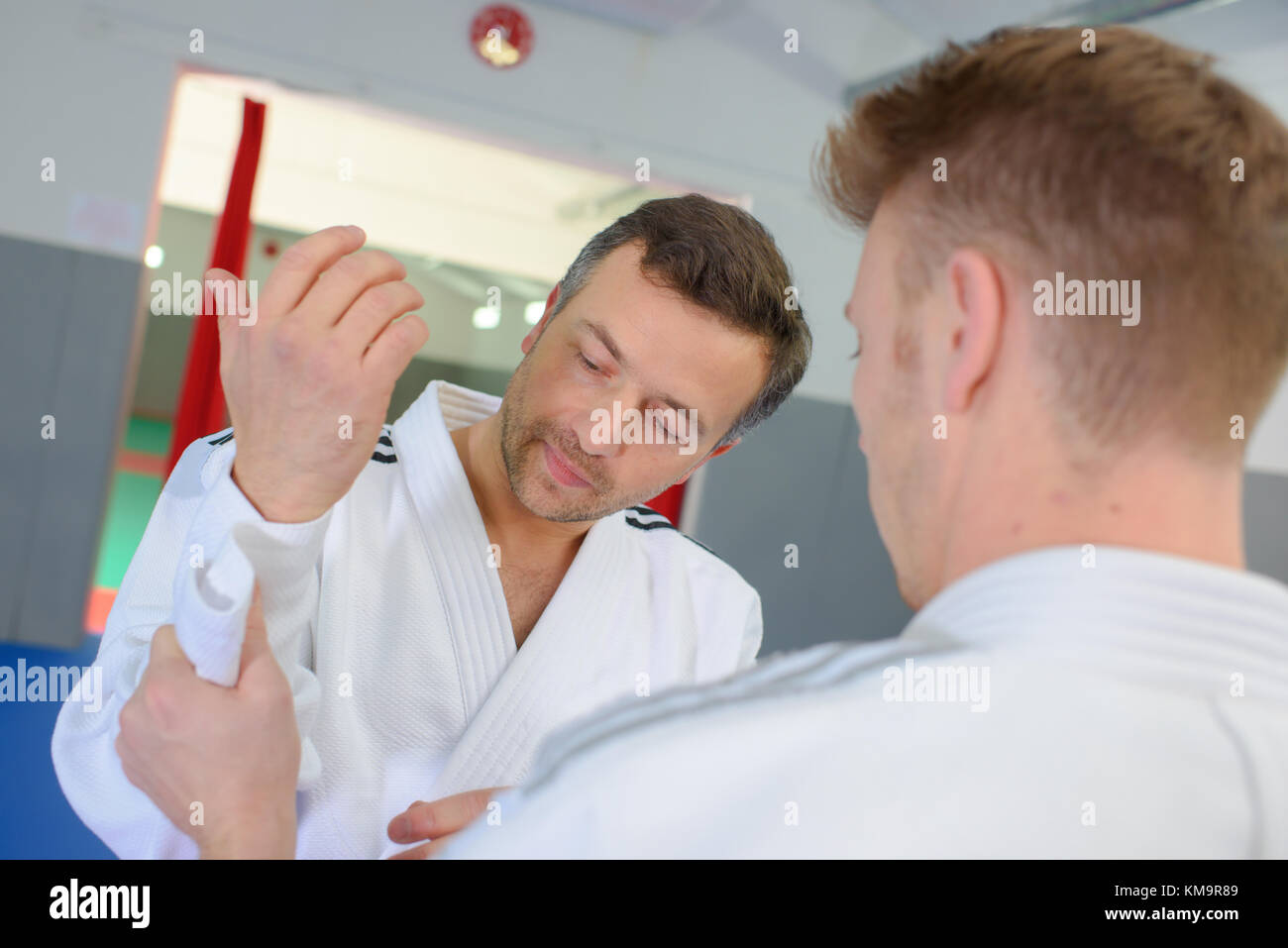 serious karate player getting ready to fight Stock Photo - Alamy
