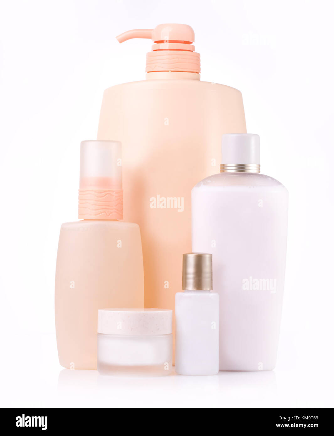 different cosmetic bottle - group isolated Stock Photo - Alamy