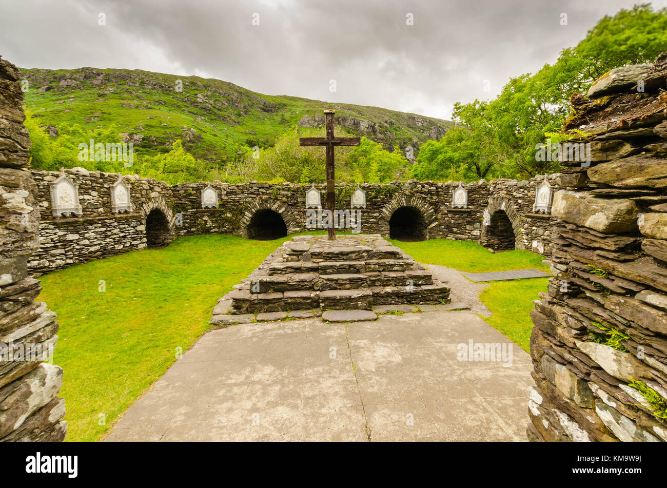 6th Century shrine of Saint Finbarr the stone cells commemerating his ...