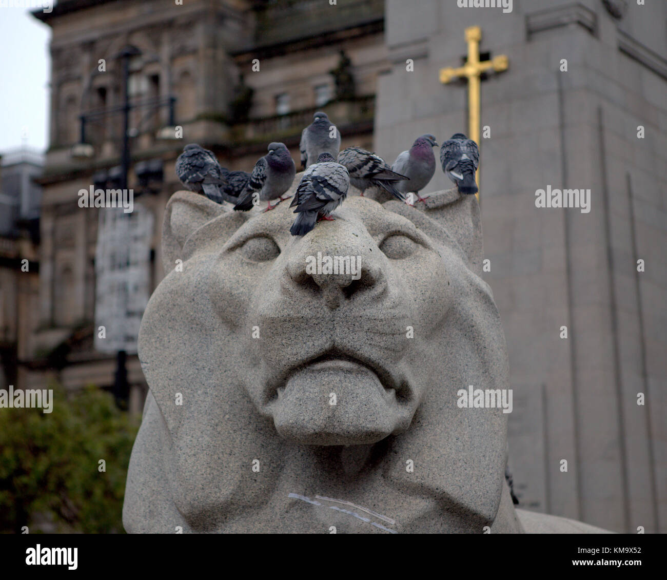 George Square cenotaph lion the symbol of empire disrespected by ...