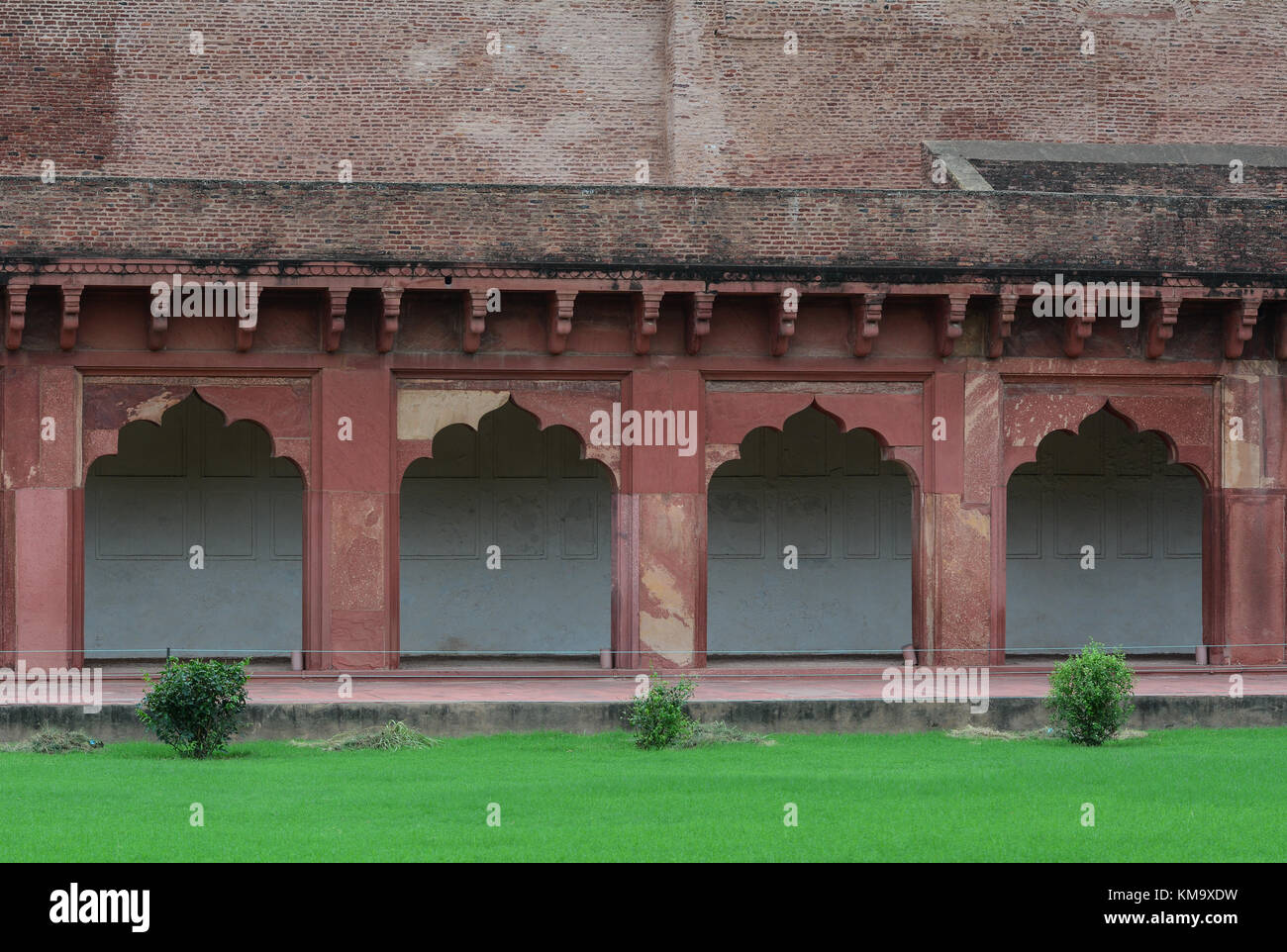 Inside of Agra Fort in Agra, India. The fort was main residence of the ...