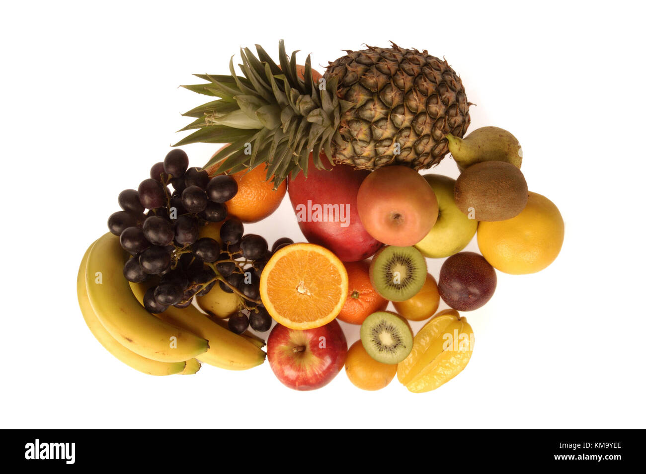 fruits with white background Stock Photo - Alamy