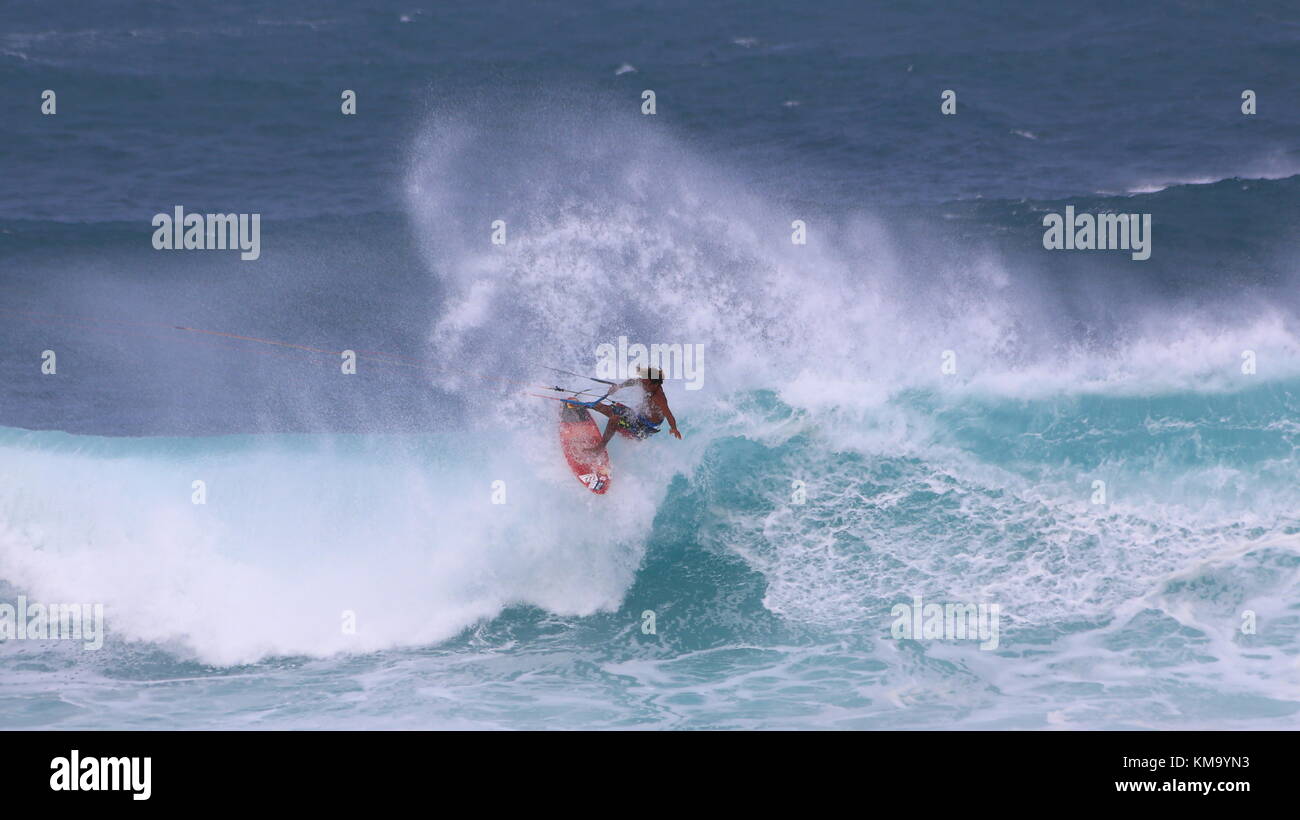 wind surfing near Hookipa Beach Maui, Hawaii Stock Photo - Alamy