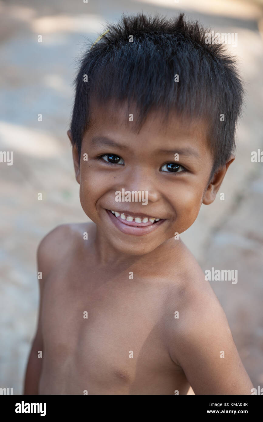 Happy, cheeky lad, Ta Chet village, Somroang Yea Commune, Puok District ...