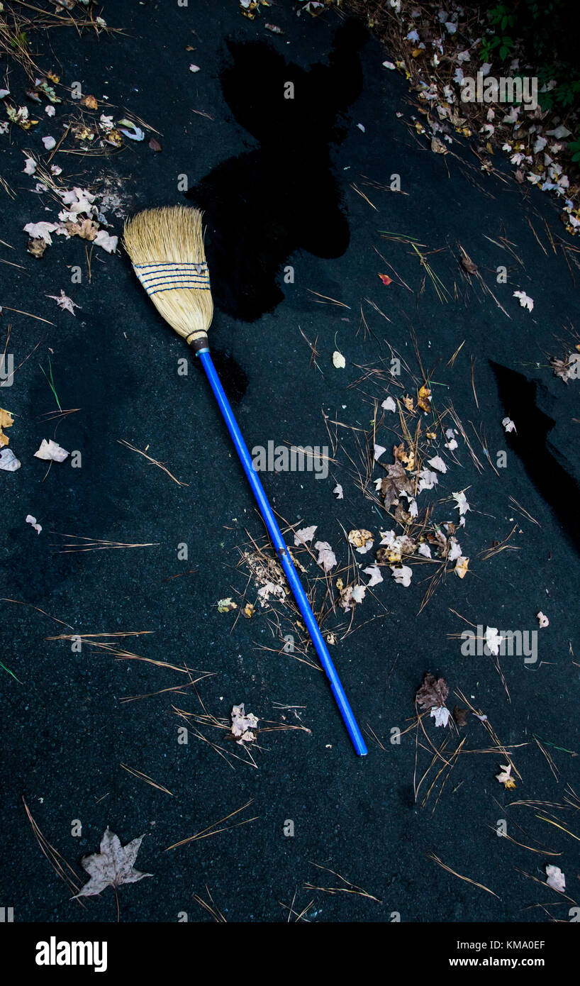 One broom on concrete hi-res stock photography and images - Alamy