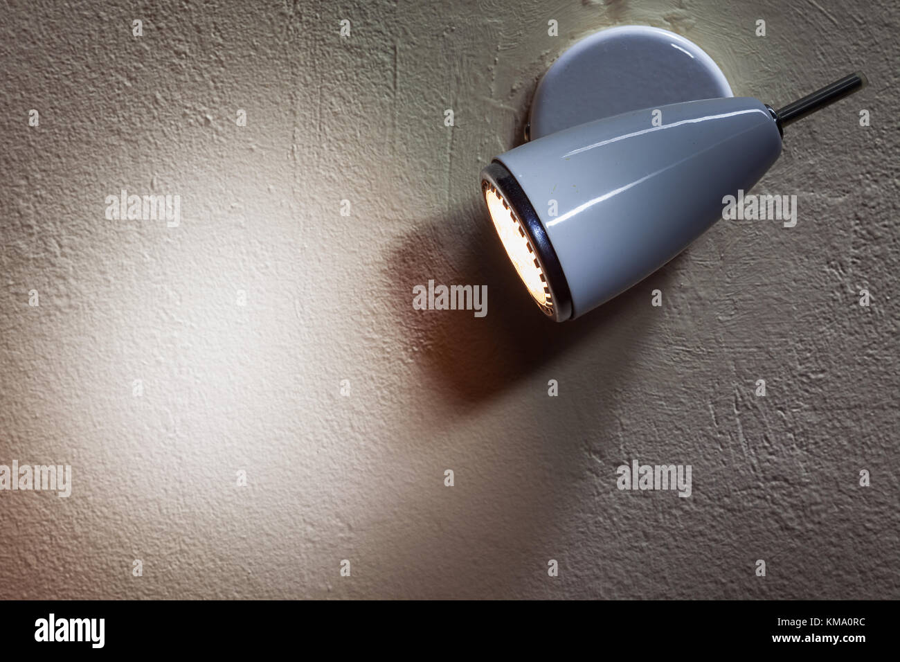 Details of modern small led lamp on wall Stock Photo - Alamy