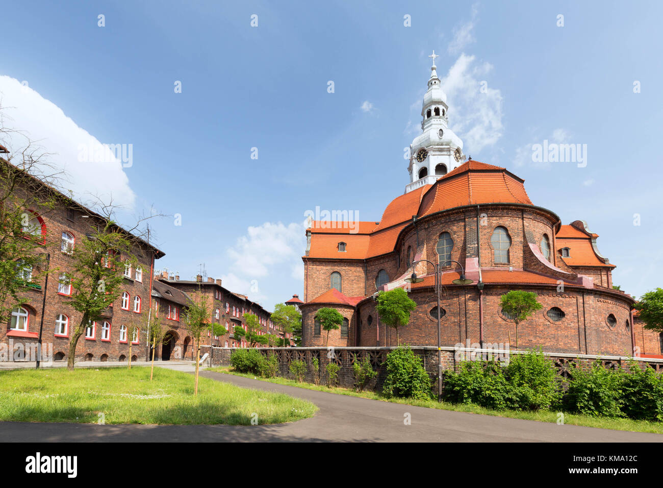 Katowice / traditional architecture of the historic mining district ...