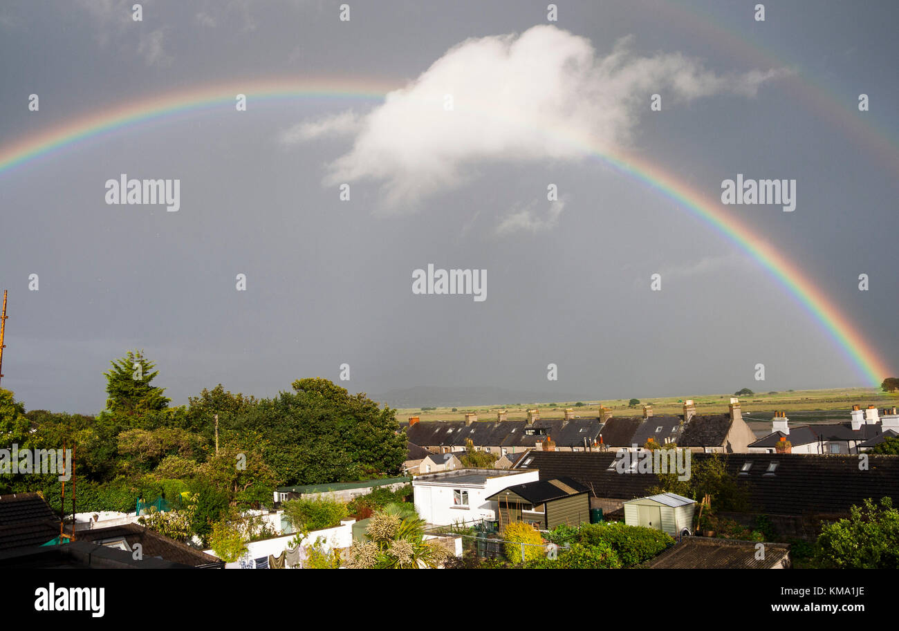 Double rainbow over Dublin Bay on a summer's evening Stock Photo - Alamy