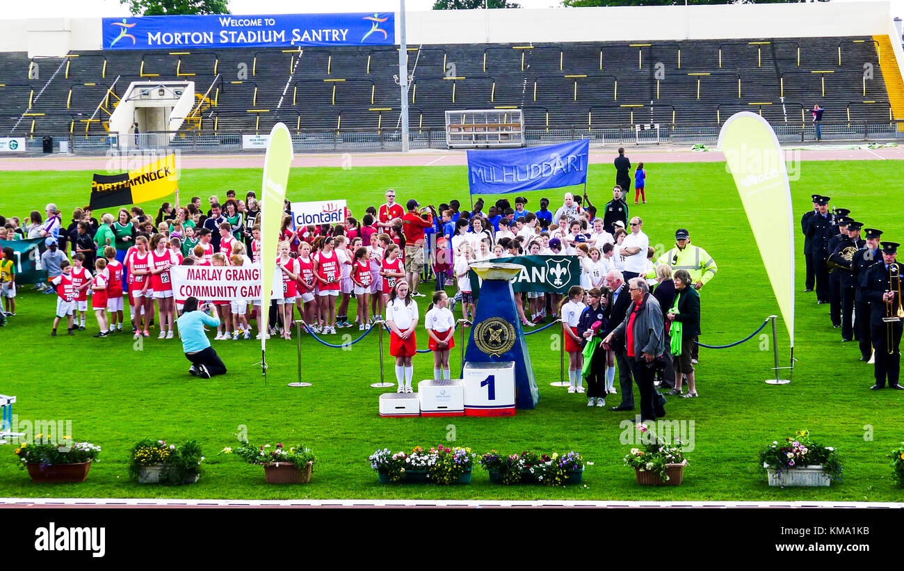 Medals ceremony at the Dublin Athletics Community Games competition in ...